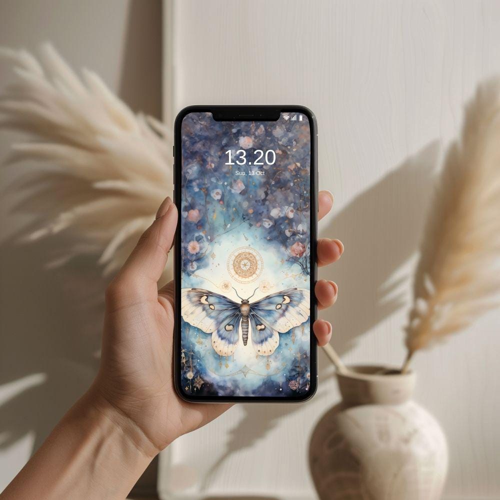 Halloween Phone Lock Screen Wallpaper, Witchcore Aesthetic Ethereal ...