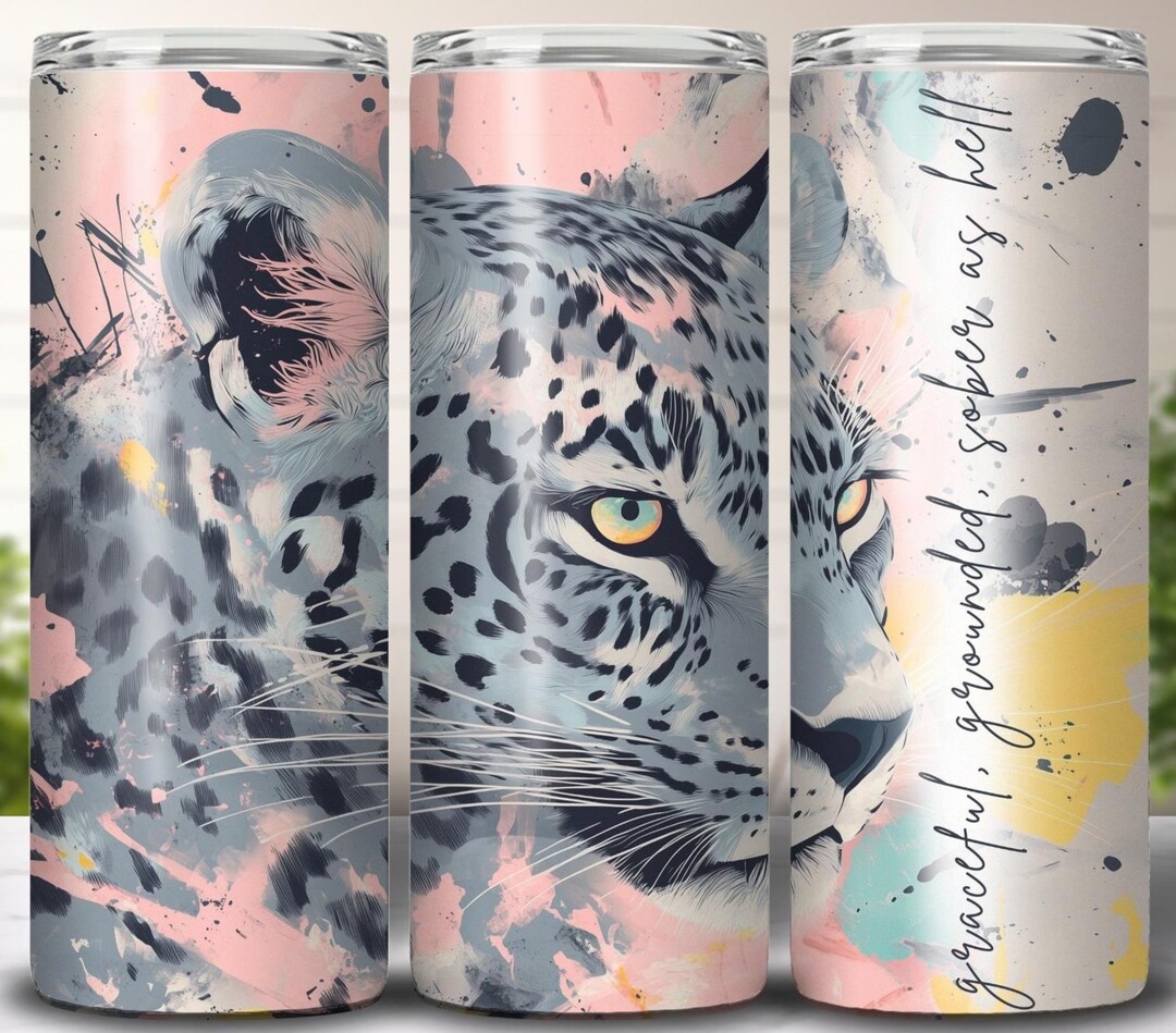 Grateful & Grounded Leopard Print, Sobriety Addiction and Mental Health ...