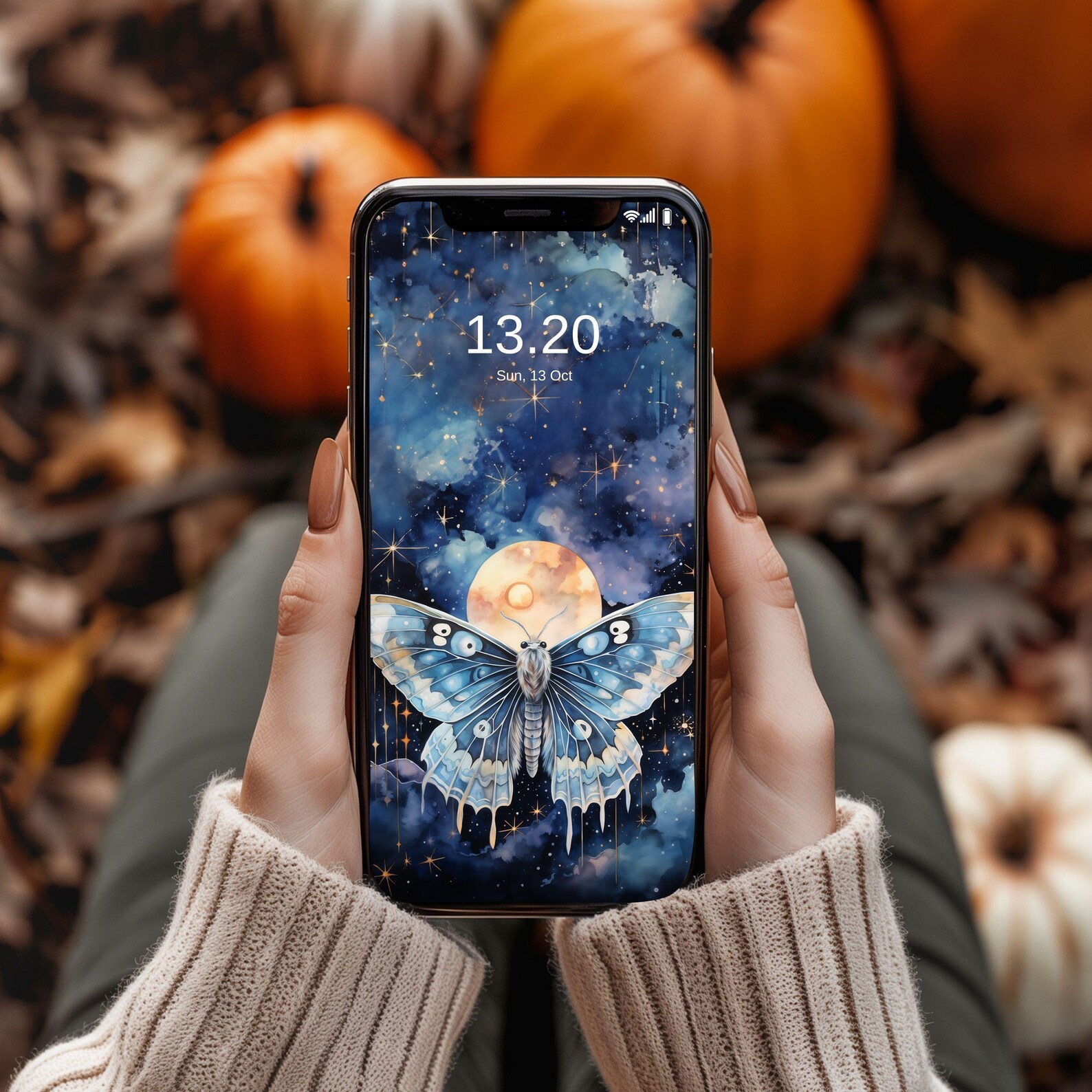 Halloween Phone Lock Screen Wallpaper, Witchcore Aesthetic Ethereal ...