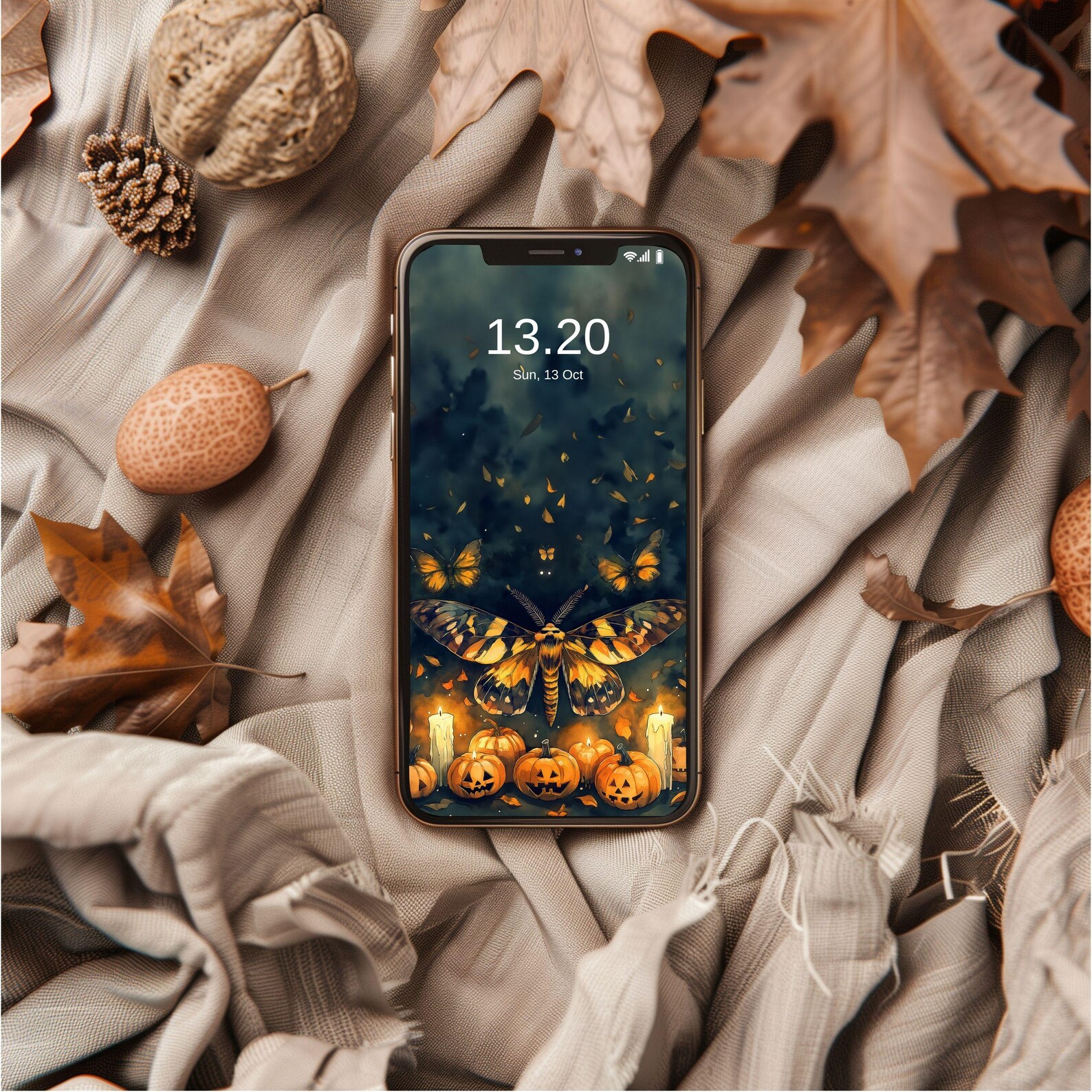 Halloween Phone Lock Screen Wallpaper, Witchcore Aesthetic Ethereal ...