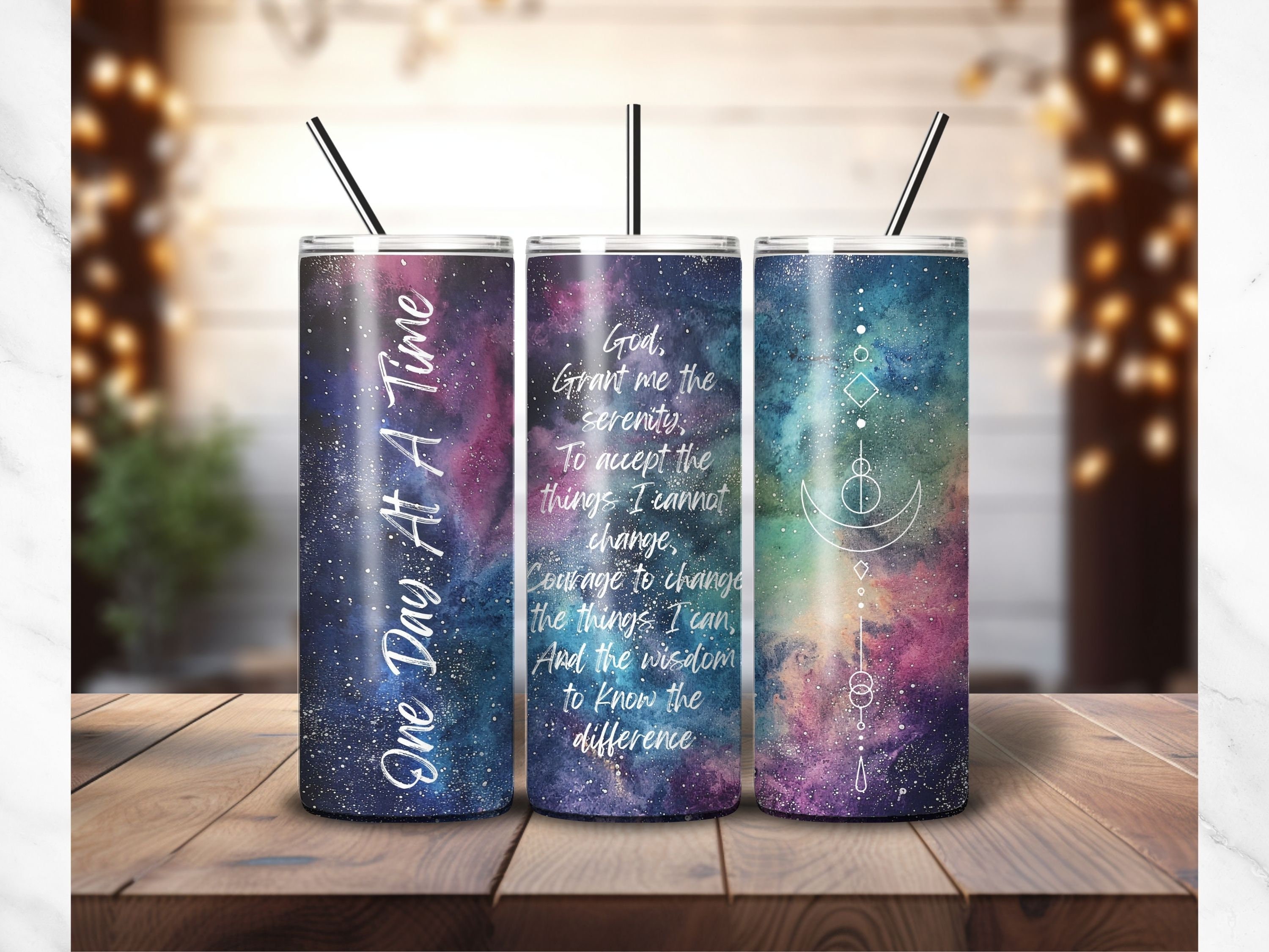 Serenity Prayer, One Day at A Time, Boho Sobriety Addiction Recovery ...