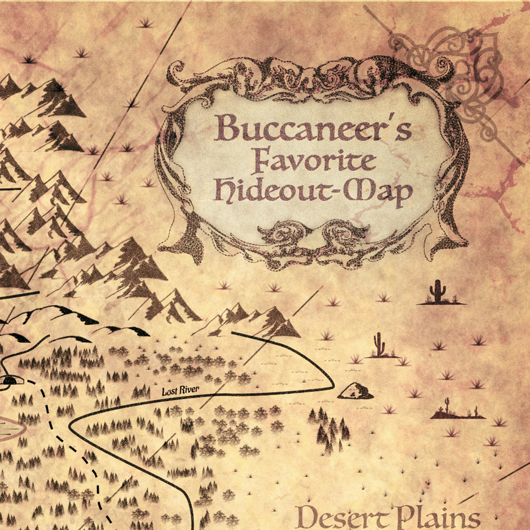 Pirate Map to Print Map for Decoration or Dnd Treasure Map Pirate Prop ...