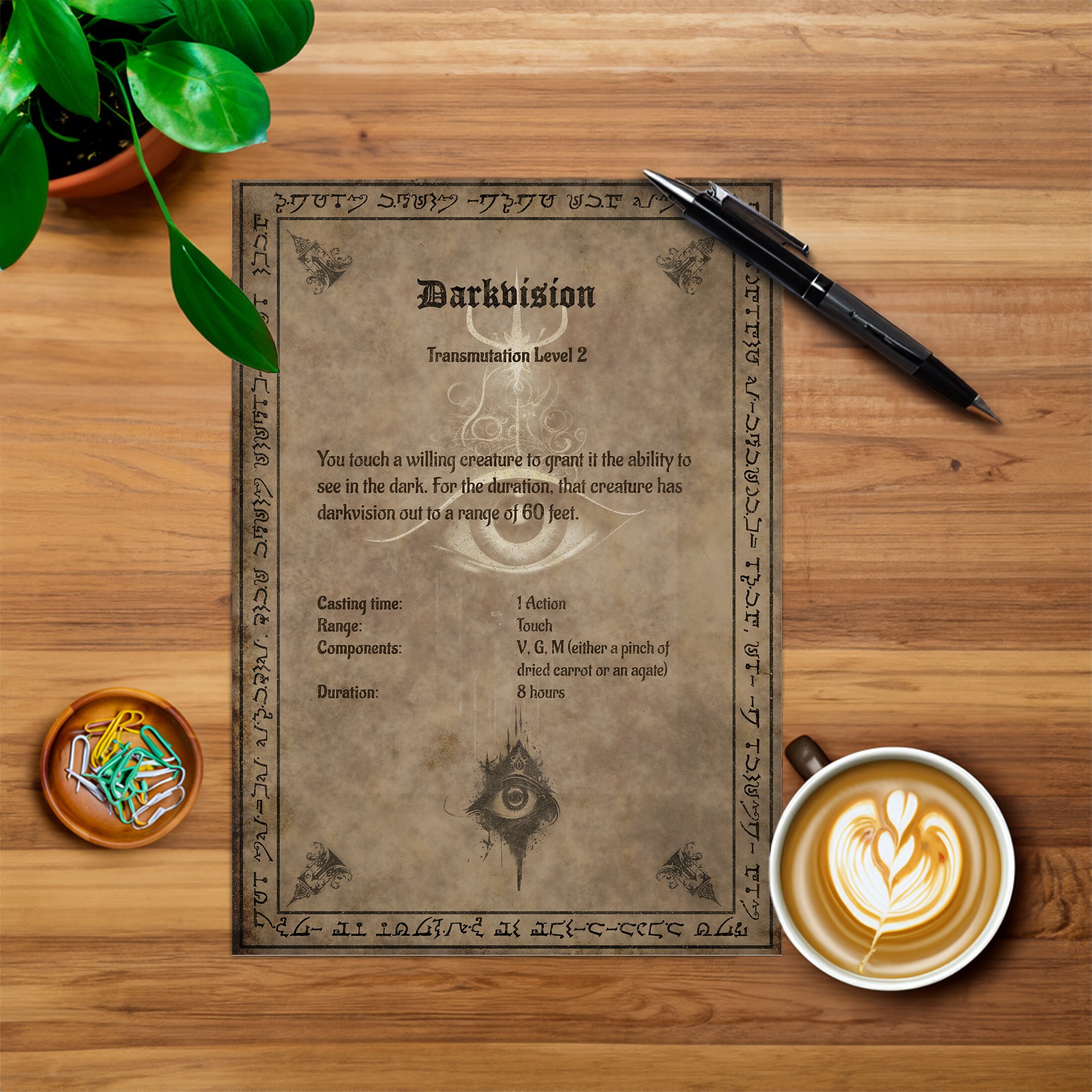 10 Dnd Spells 2nd Level Parchment Look Spells to Print A4 - Etsy