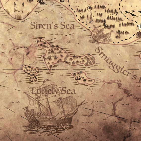 Mapas Piratas Para Imprimir Descarga Vector De Mapa Pirata Hermoso