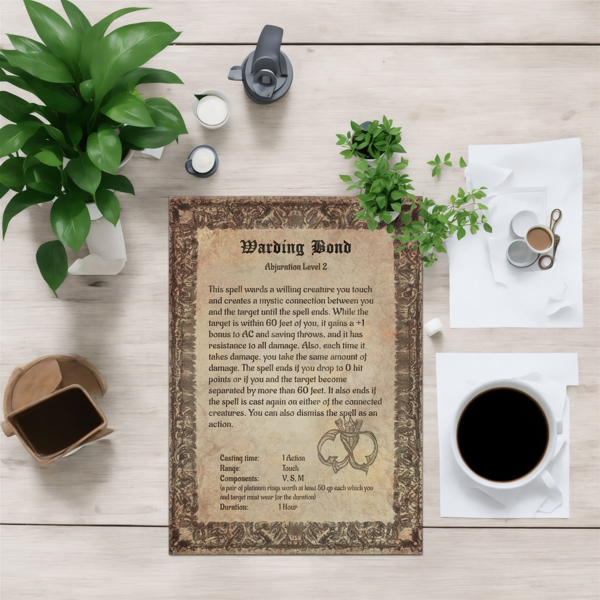 10 Dnd Spells 2nd Level Parchment Look Spells to Print A4 - Etsy