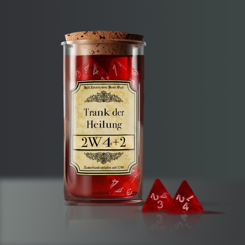 Healing Potion Labels for D&D, 2 Designs in English and German - Etsy