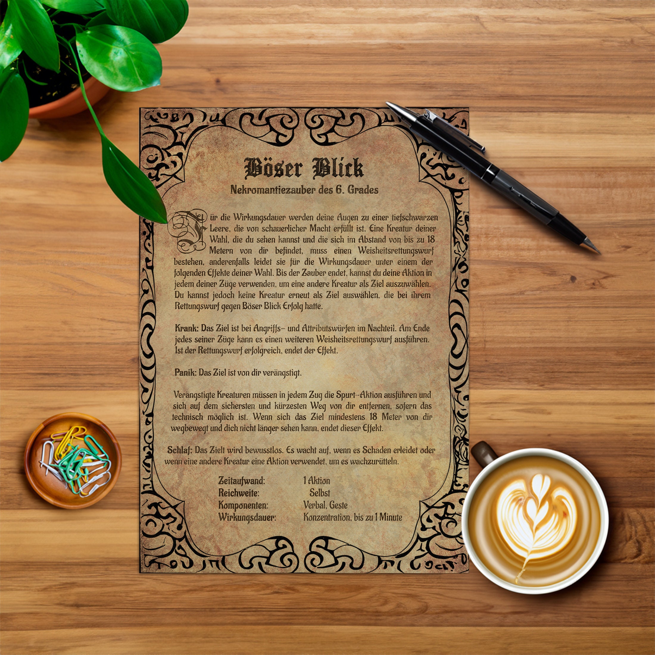 10 Sixth Level Dnd Spells Parchment Look Spells Printable A4 Spells ...