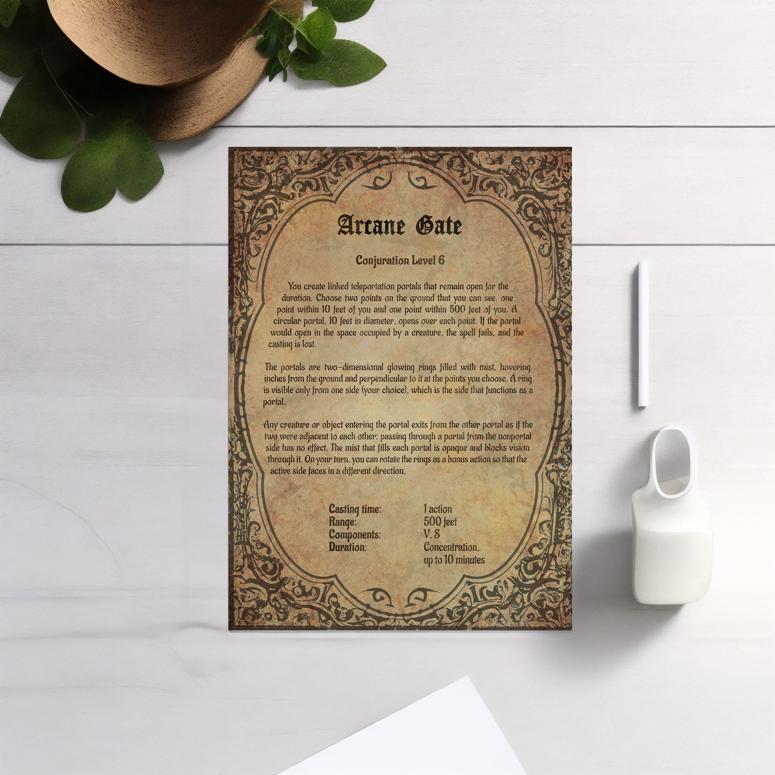 10 Dnd Spells 6th Level Parchment Look Spells to Print A4 Spells ...