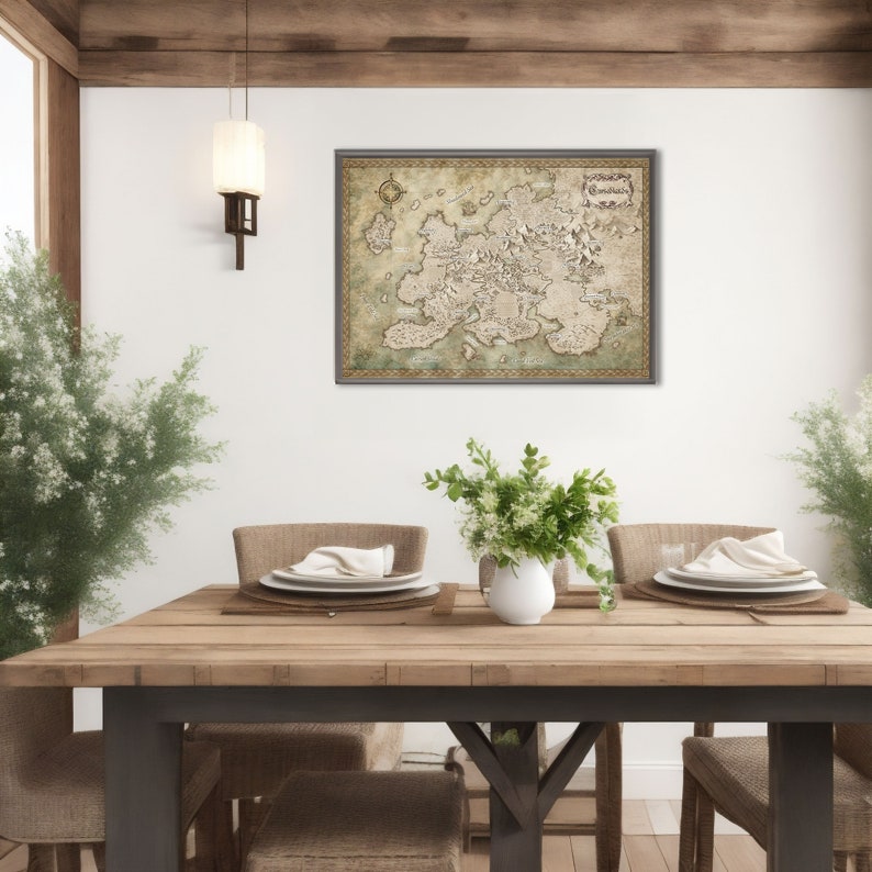 Pirate Map to Print Map for Decoration or Dnd Treasure Map Pirate Prop ...