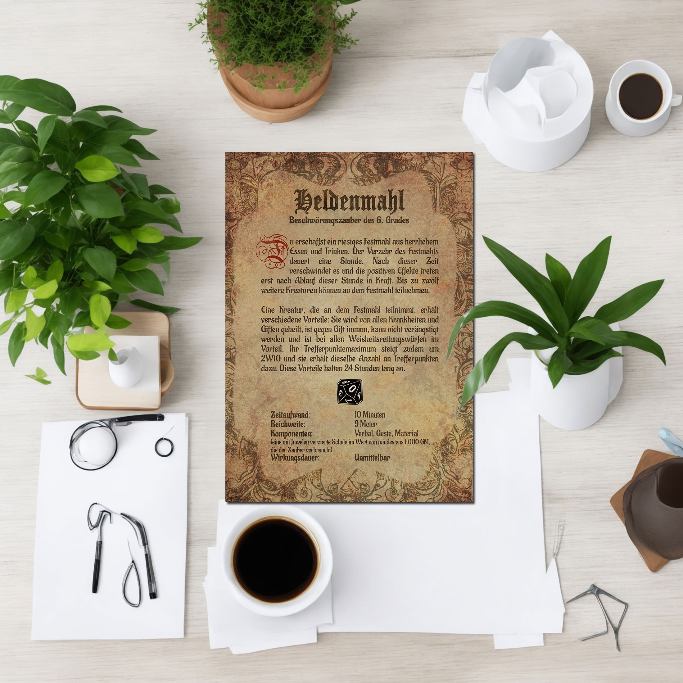 10 Sixth Level Dnd Spells Parchment Look Spells Printable A4 Spells ...