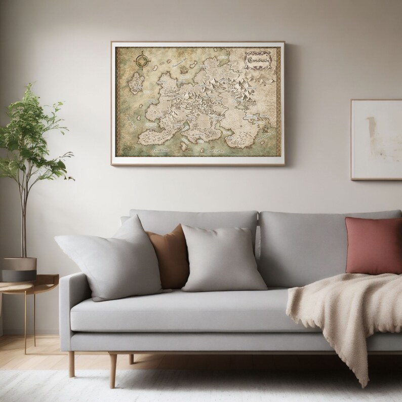 Pirate Map to Print Map for Decoration or Dnd Treasure Map Pirate Prop ...