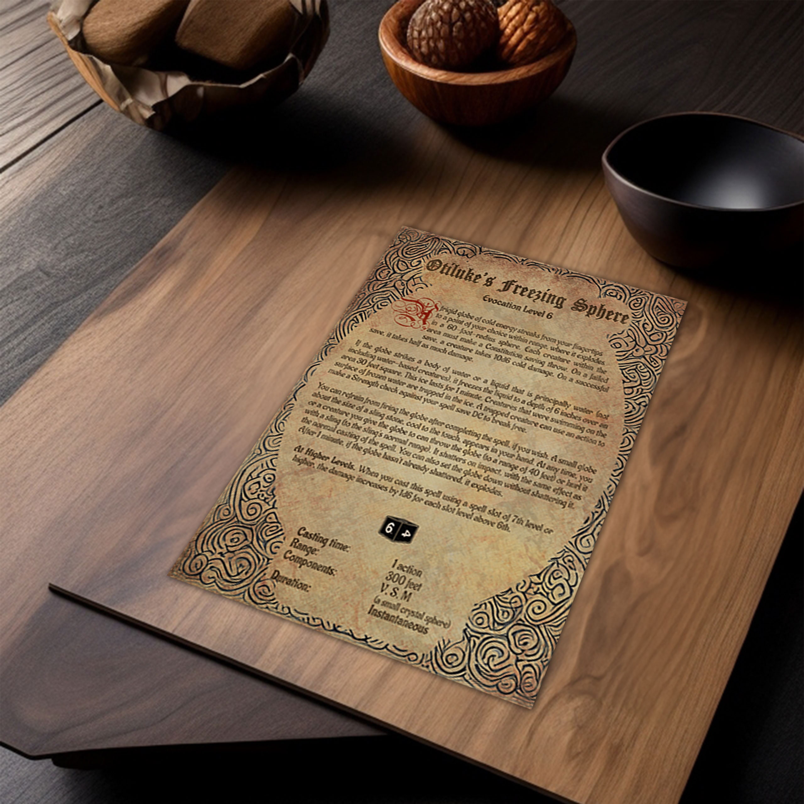 10 Dnd Spells 6th Level Parchment Look Spells to Print A4 Spells ...