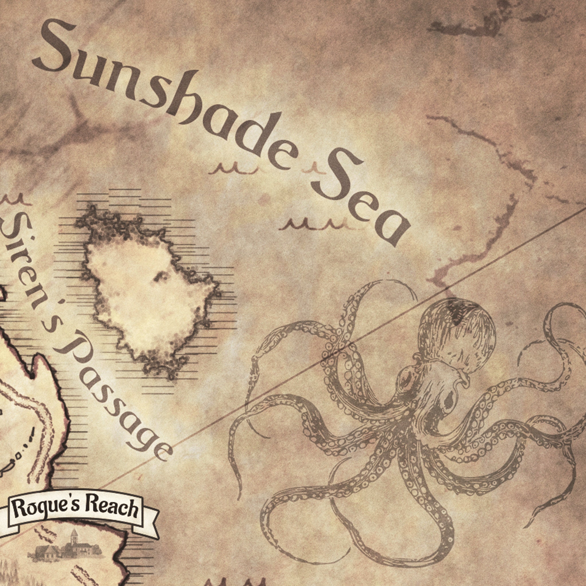 Mapa pirata para imprimir mapa para decoración o DnD Treasure Map ...