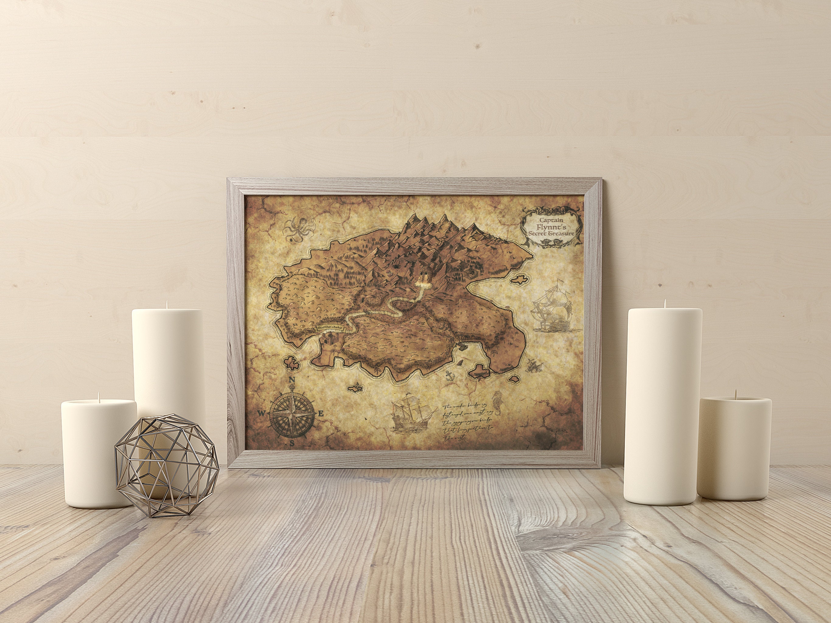 Pirate Treasure Map to Print Map for Decoration or Dnd Treasure Map ...