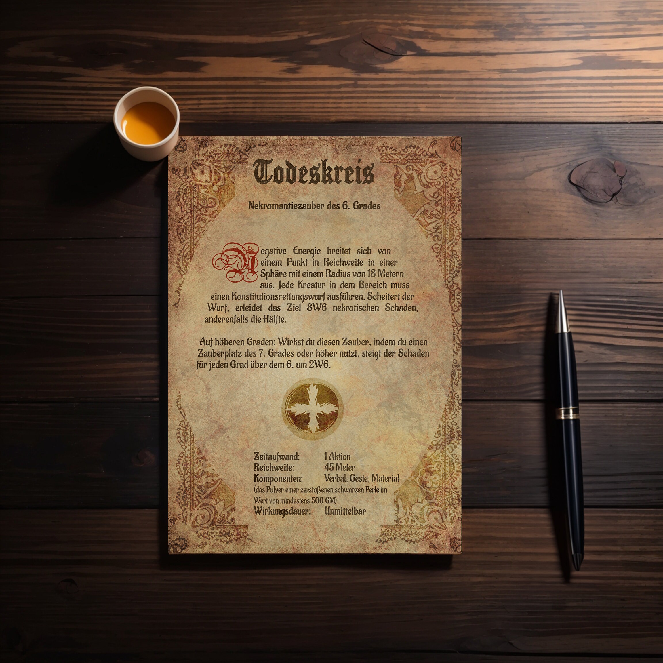 10 Sixth Level Dnd Spells Parchment Look Spells Printable A4 Spells ...