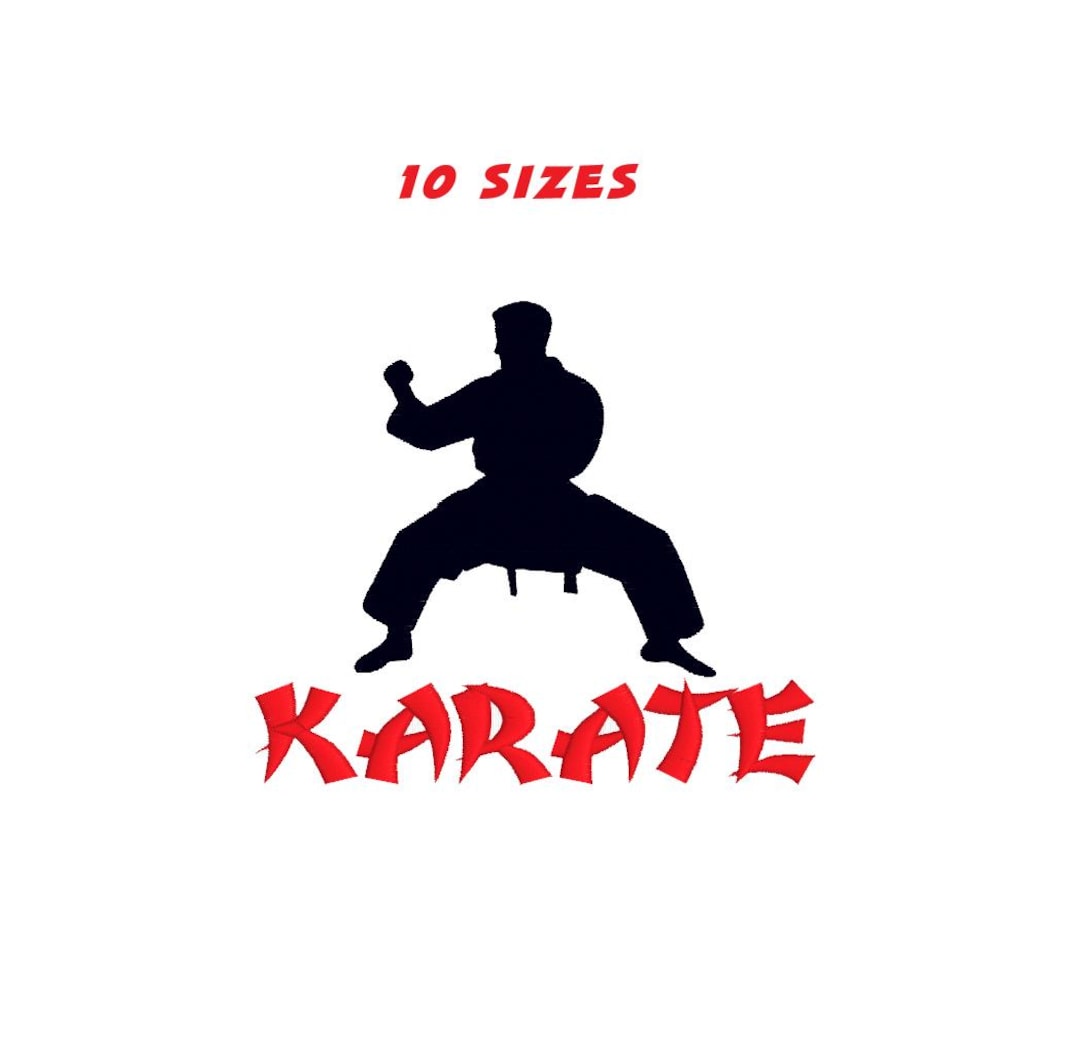 Silhouette Karate Embroidery Design, Karate Machine Embroidery, Shapes ...