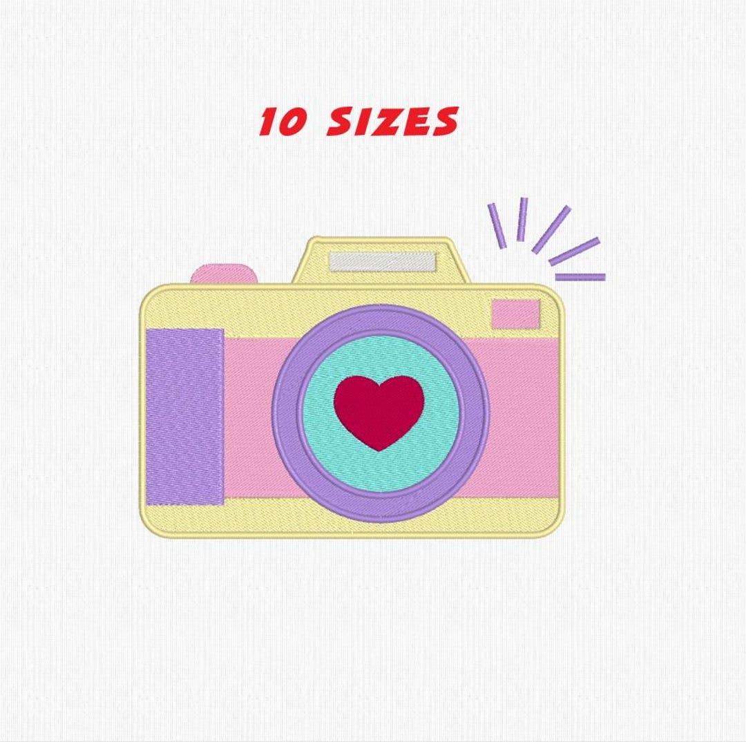 Camera Digital Embroidery Design - Camera Embroidery File. 10 Sizes ...