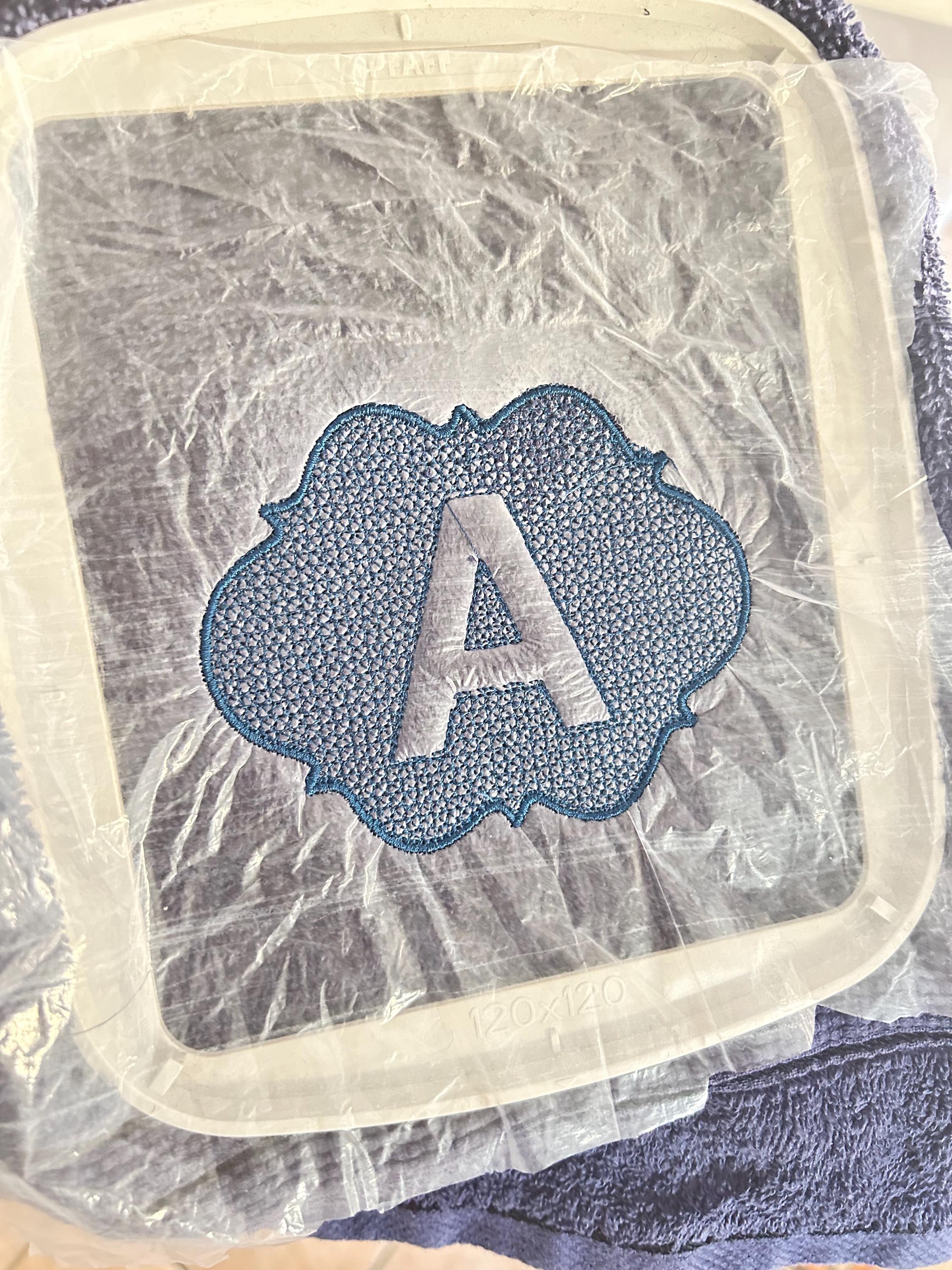 Embossed Machine Embroidery Alphabet, Monogram Towel Font, 5 Sizes ...