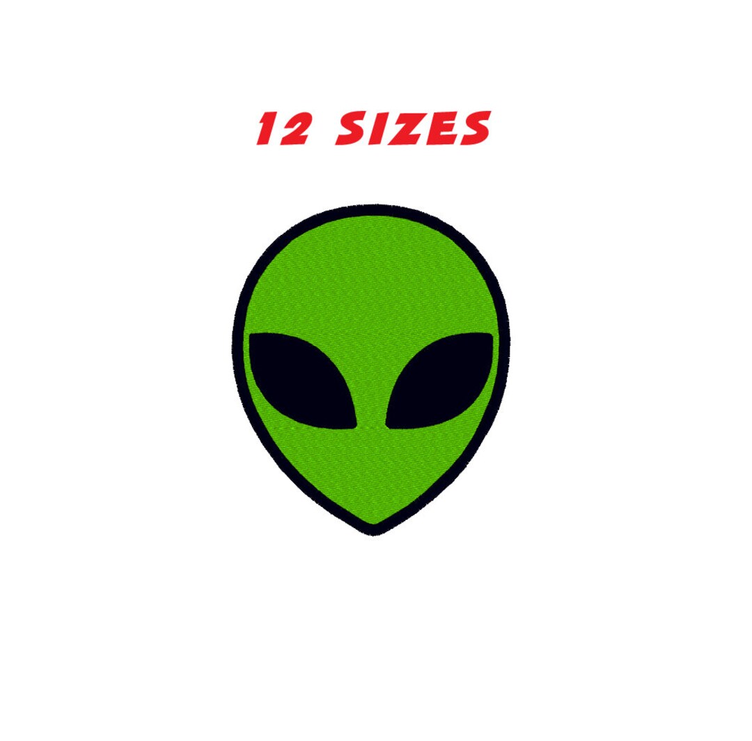 Alien Face Embroidery Design, Alien Embroidery Design, 12 Sizes ...