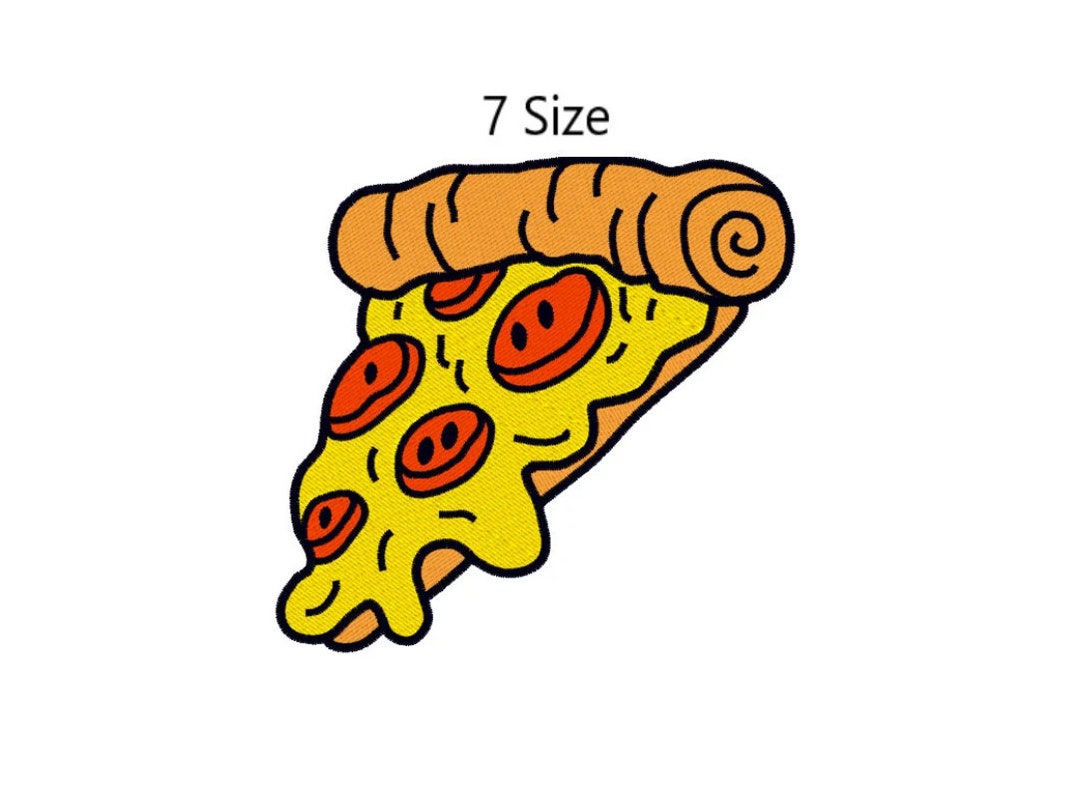 Pizza Slice Embroidery Design, Food Embroidery Design, Embroidery File ...