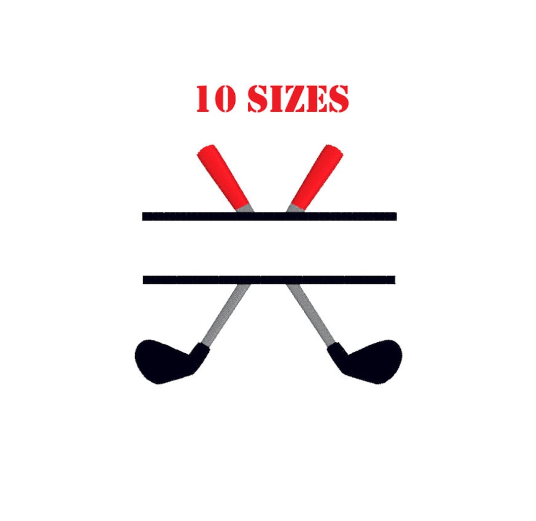 Golf Club Frame Embroidery Design, 10 Sizes. Instant Download - Etsy
