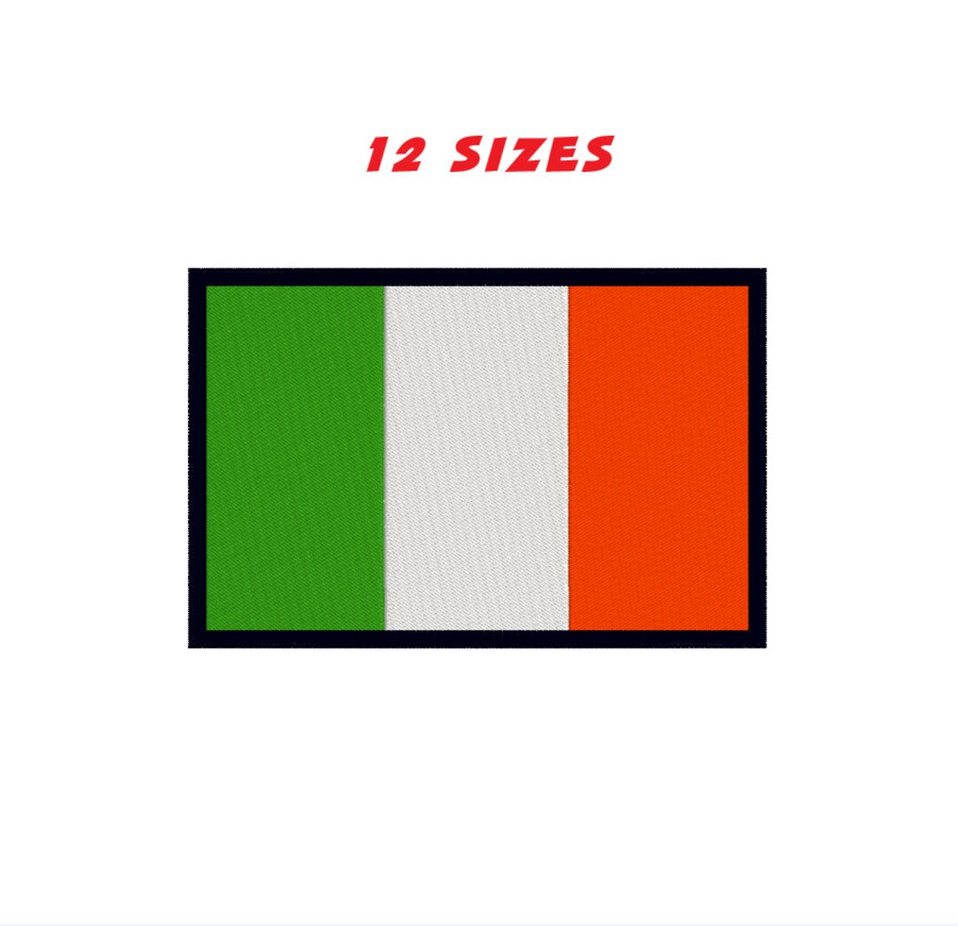 Italian Flag Embroidery Design, Flag Embroidery Design 12 Sizes ...