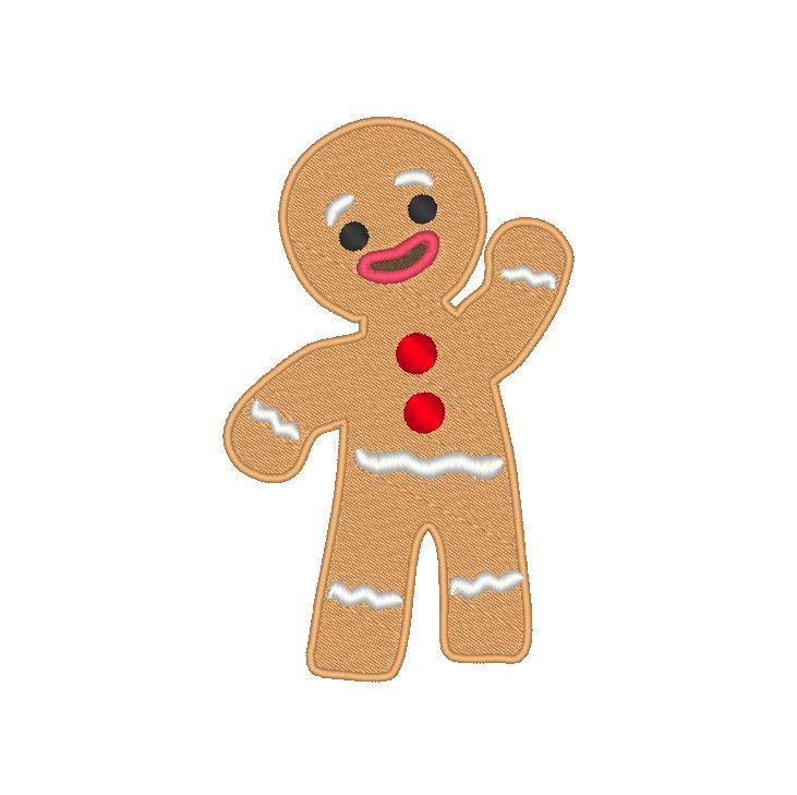 Gingerbread Man Embroidery Design – Digital File for Embroidery ...