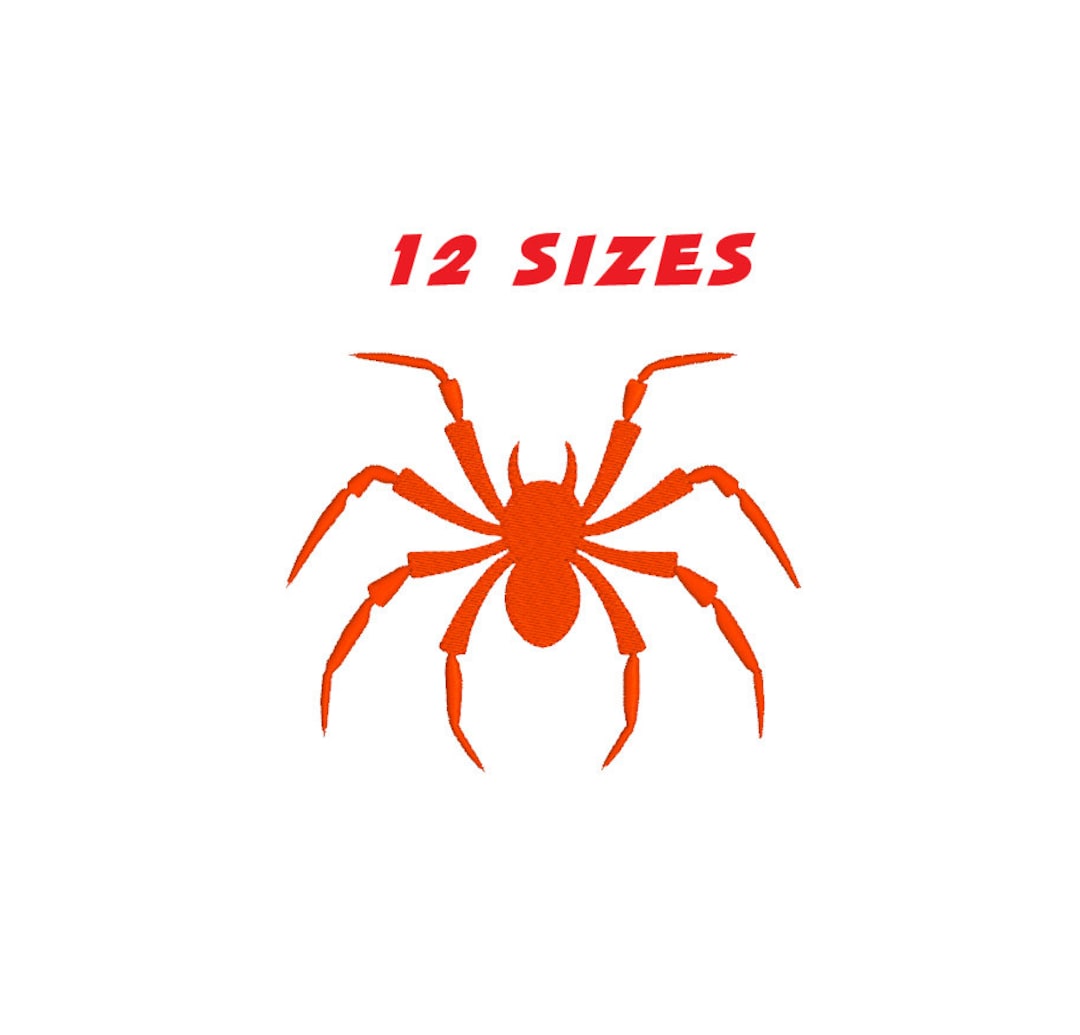 Spider Embroidery Design, Insect Embroidery Design, 12 Sizes. INSTANT ...