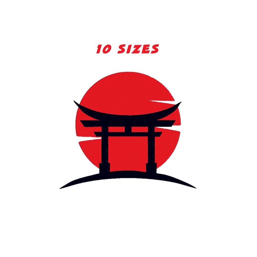 Tori Gate Embroidery Design, Kyoto Embroidery Design, 10 Sizes. INSTANT ...