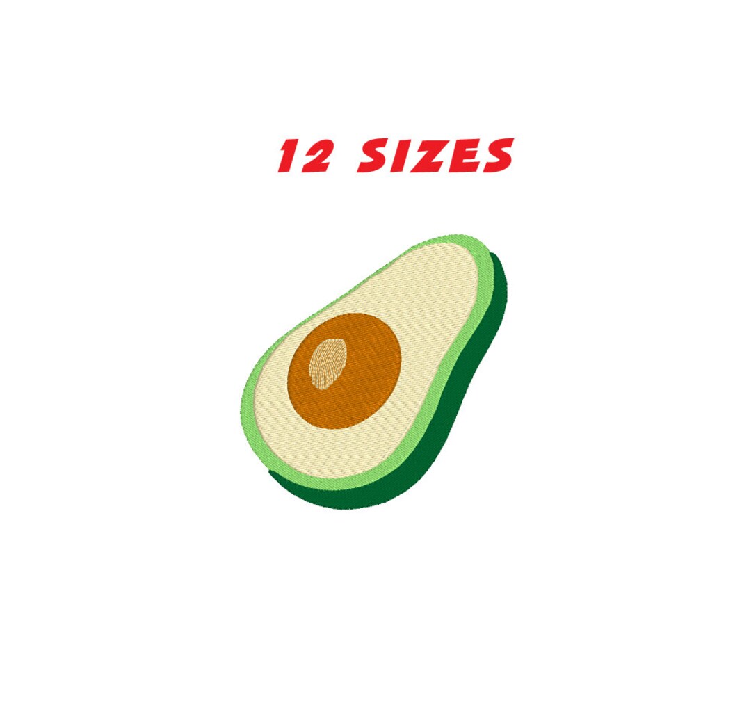 Avocado Embroidery Design, 12 Sizes. INSTANT DOWNLOAD - Etsy