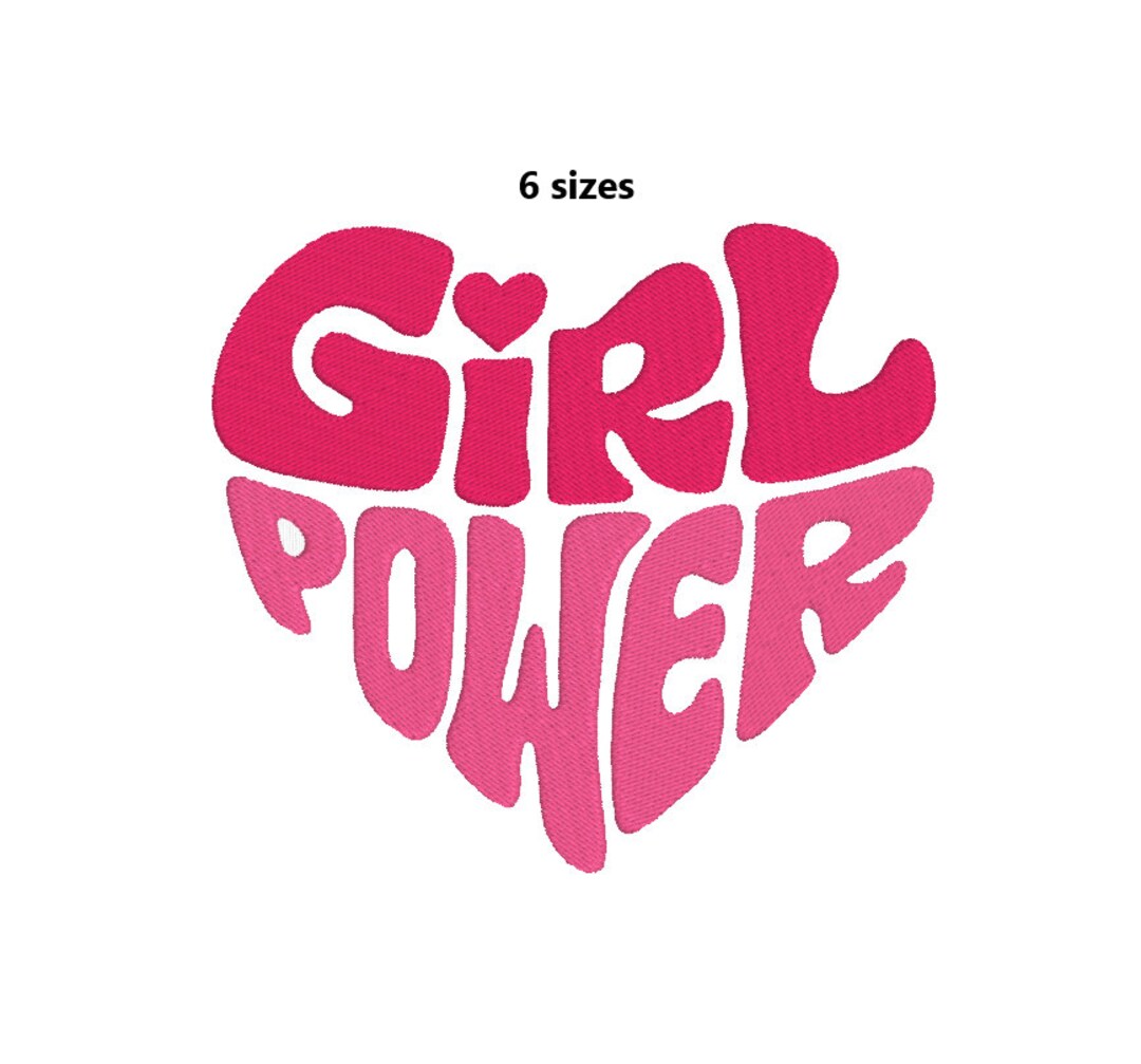 Girl Power Embroidery Design, Girl Embroidery Design 6 Sizes. INSTAN ...