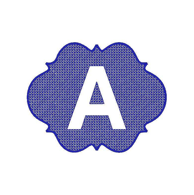 Embossed Machine Embroidery Alphabet, Monogram Towel Font, 5 Sizes ...