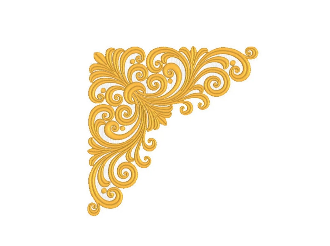 Baroque Embroidery Design Decoration Corner, Embroidery Design ...