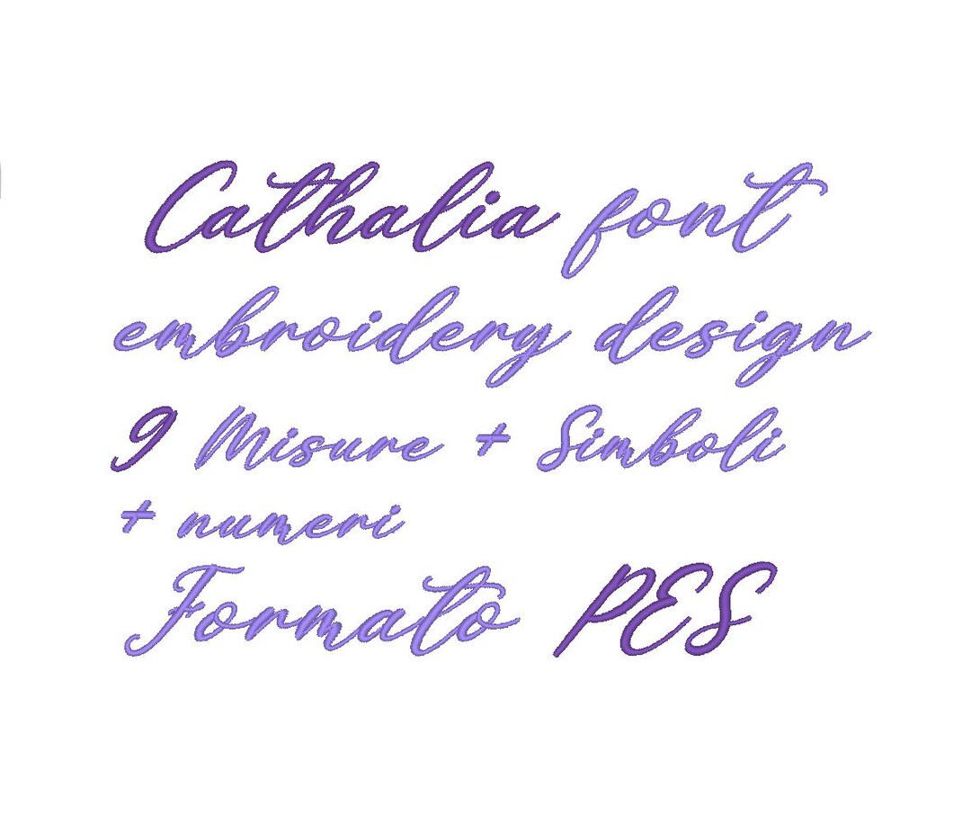 Cathalia Font Embroidery Design. Cathalia Font Embroidery Design ...