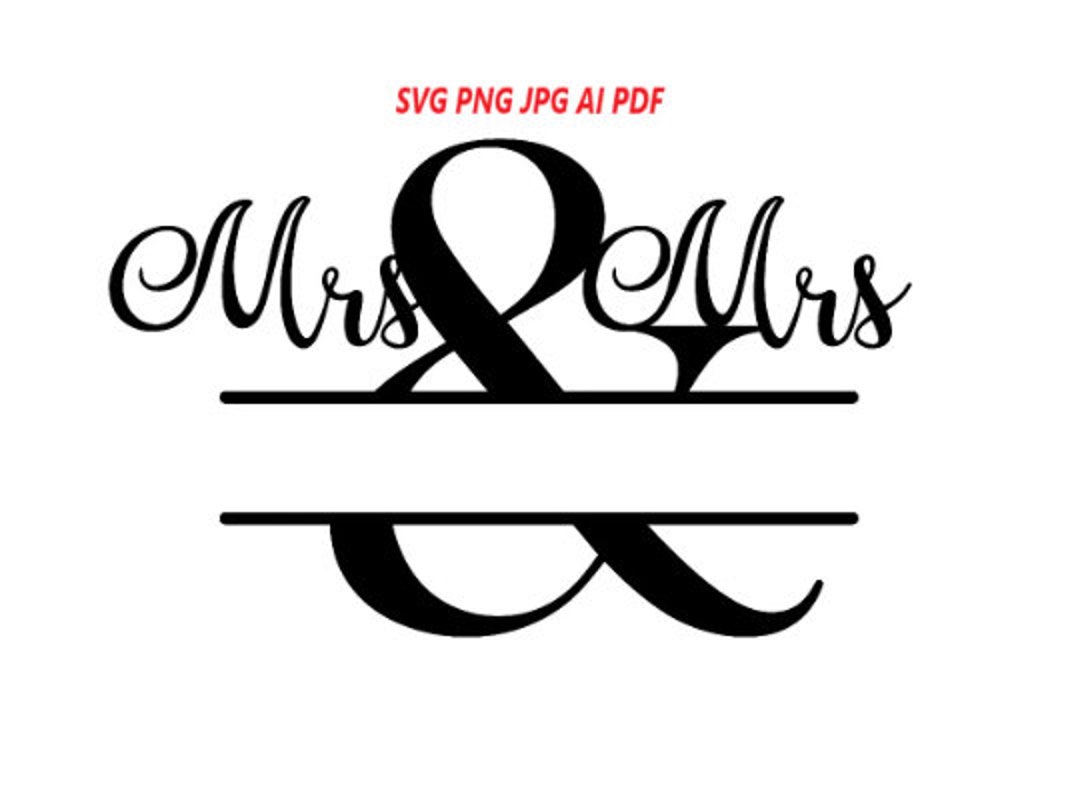 Mr and Mrs Frame Monogram Svg, Wedding Clip Art, Cricut, Digital Vector ...