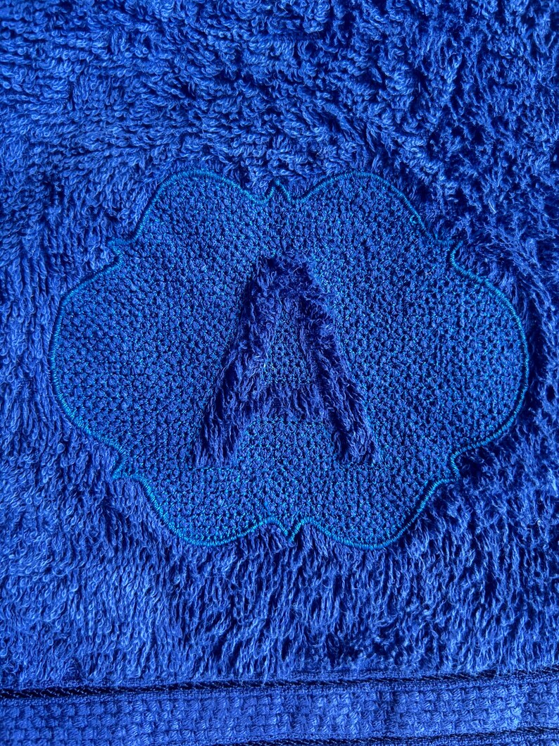 Embossed Machine Embroidery Alphabet, Monogram Towel Font, 5 Sizes ...