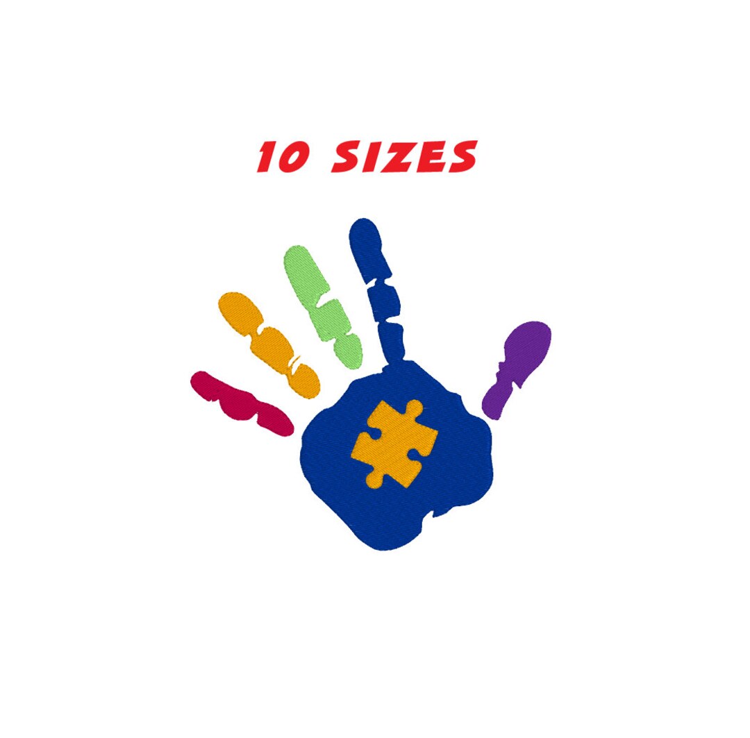 Autism Hand Embroidery Design, Autism Embroidery Design, 10 Sizes ...