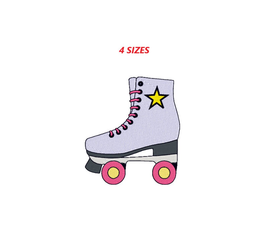 Roller Skates Embroidery Design, Roller Embroidery Design, 4 Sizes ...