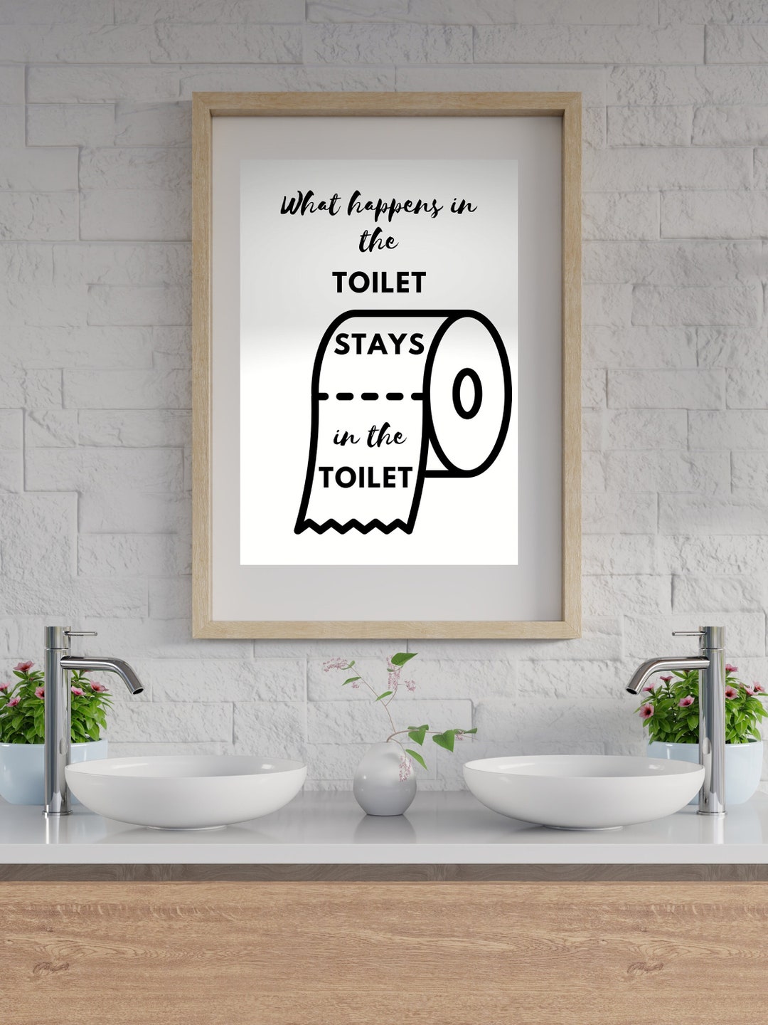 Printable Wall Hangings, Restroom, Washroom, Bathroom Humor, Home Decor ...