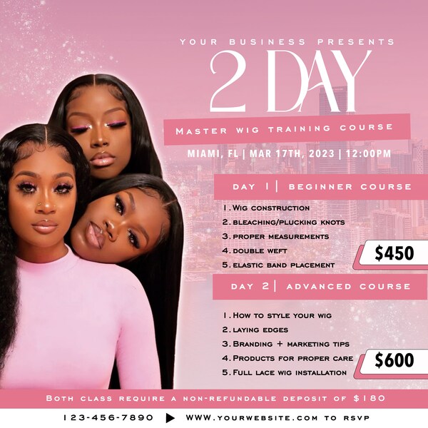 Wig Master Class Flyer - Etsy