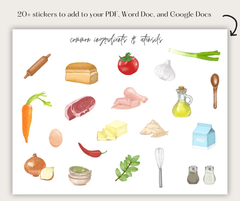 Editable Recipe Card Bundle 6x4, Printable Template in Fillable PDF ...