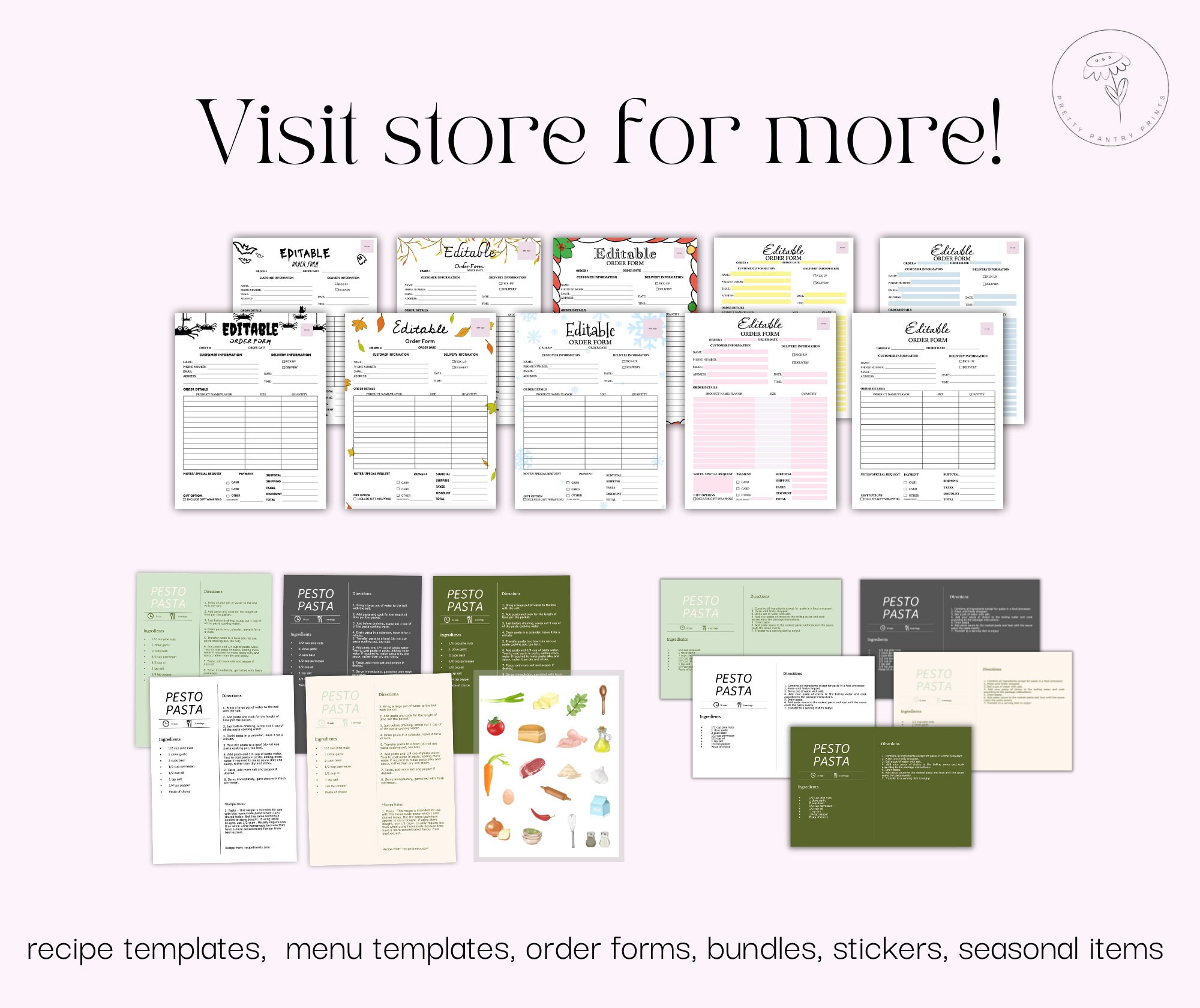 Editable Order Form Template Yellow, Printable Fillable PDF, Minimalist ...