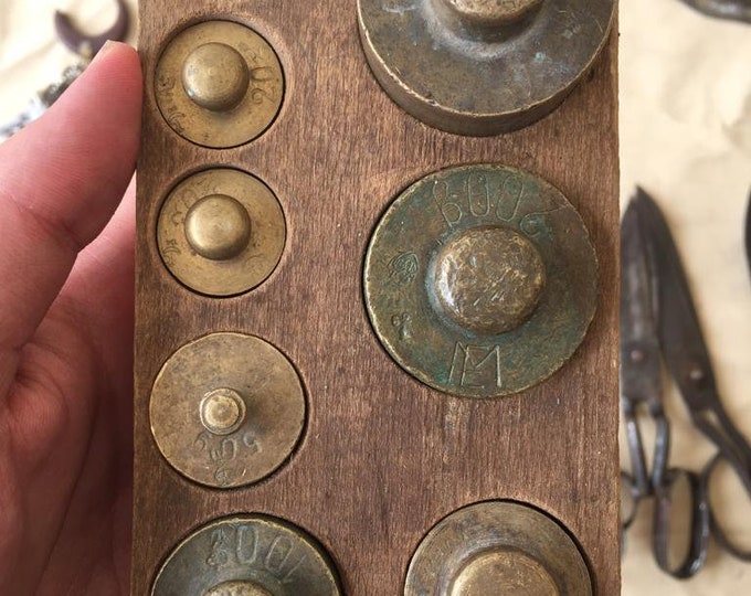 Antique Weight Set, Weight Set in Wooden Case, Old Antique Scale Weight ...