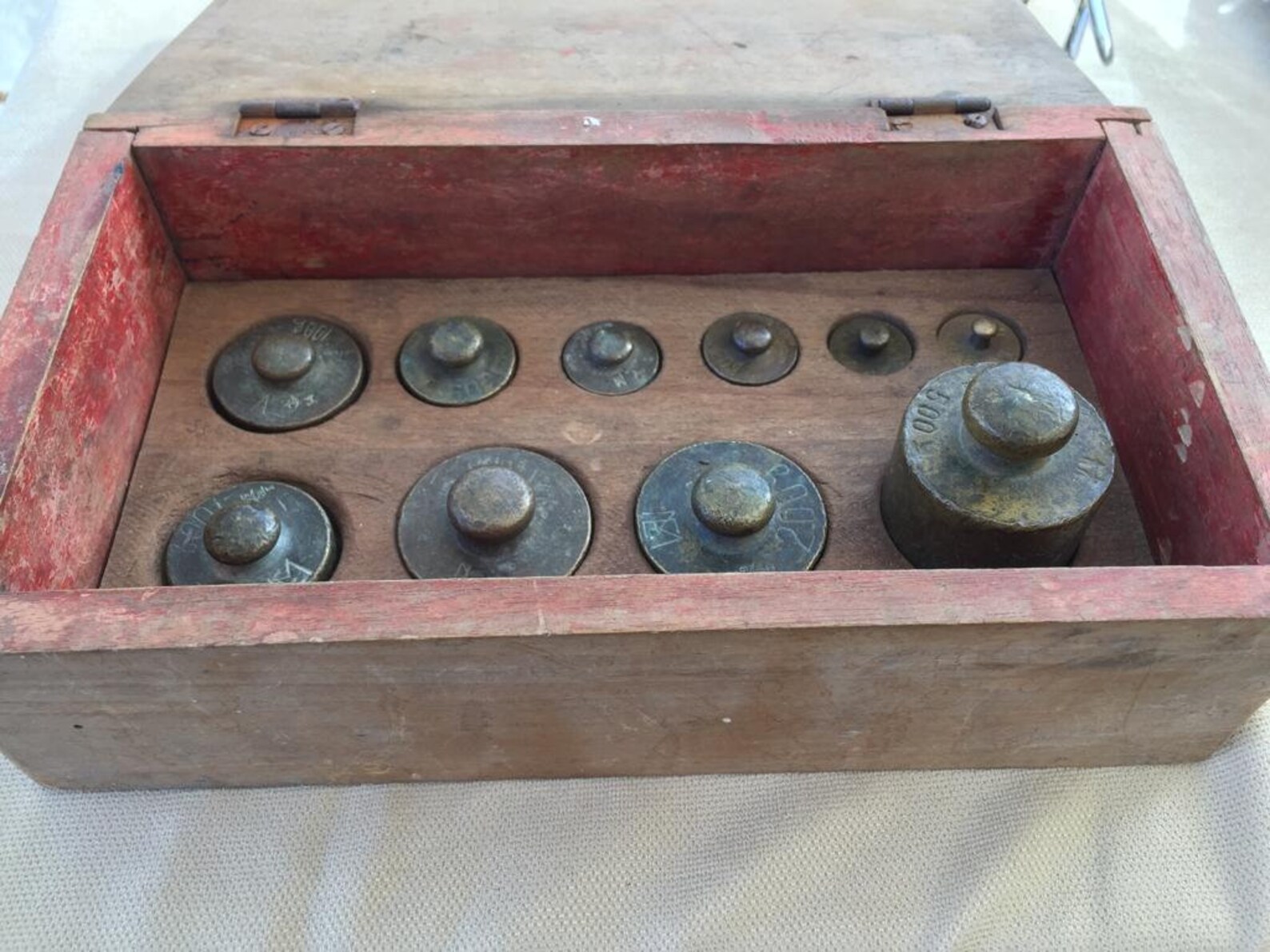 Antique Weight Set, Old Antique Scale Weight Set in Wooden Case, Weight ...