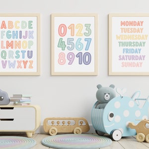 BUNDLE 6 Educational Posters | Homeschool Preschool Printables | ABC ...