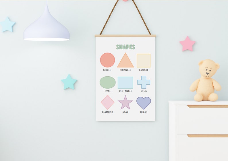 BUNDLE 6 Educational Posters Homeschool Preschool Printables ABC ...