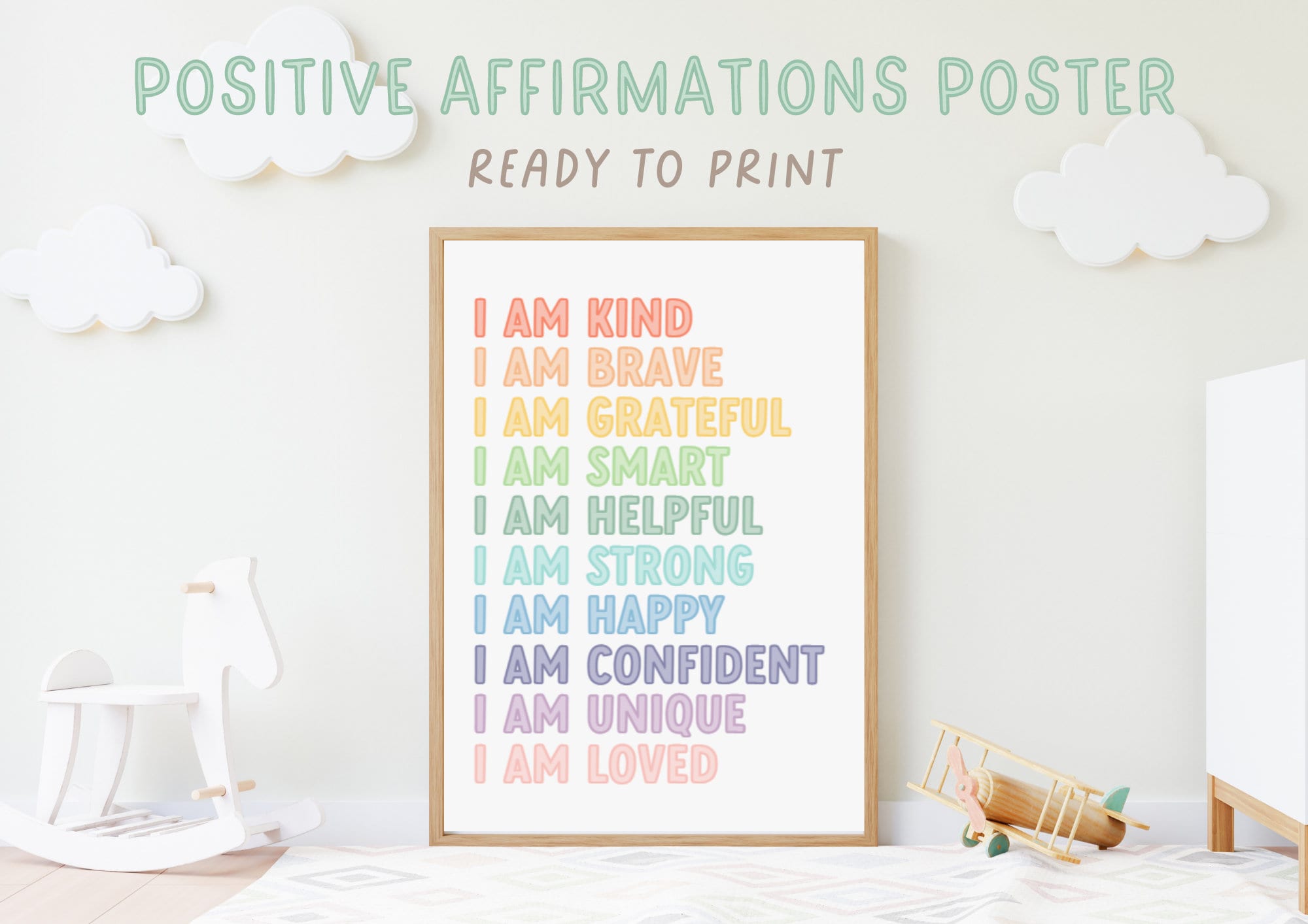 Positive Affirmations Poster | Motivational Poster | Positive Kids Wall ...