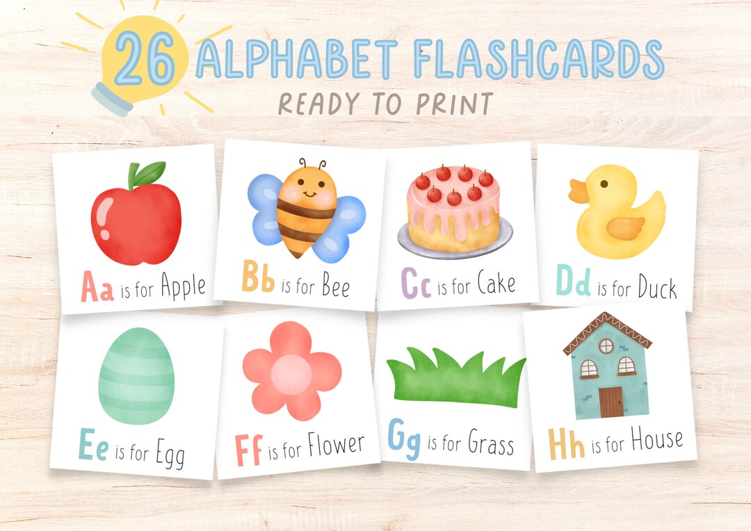 26 Alphabet Flashcards Preschool Flashcards Preschool Homeschool ...