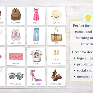 30 Clothes Matching Cards | Matching Game | Homeschool Printables ...