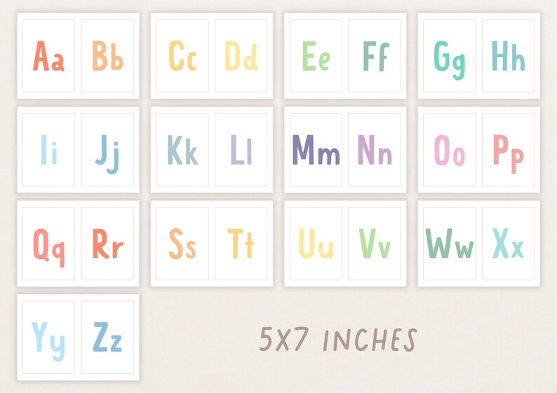 Alphabet 26 Tarjetas Imprimibles / Materiales Preescolares ...